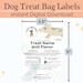 Editable Labels for Dog Treats, Pet Treats, Dog Snack Food Packaging ...