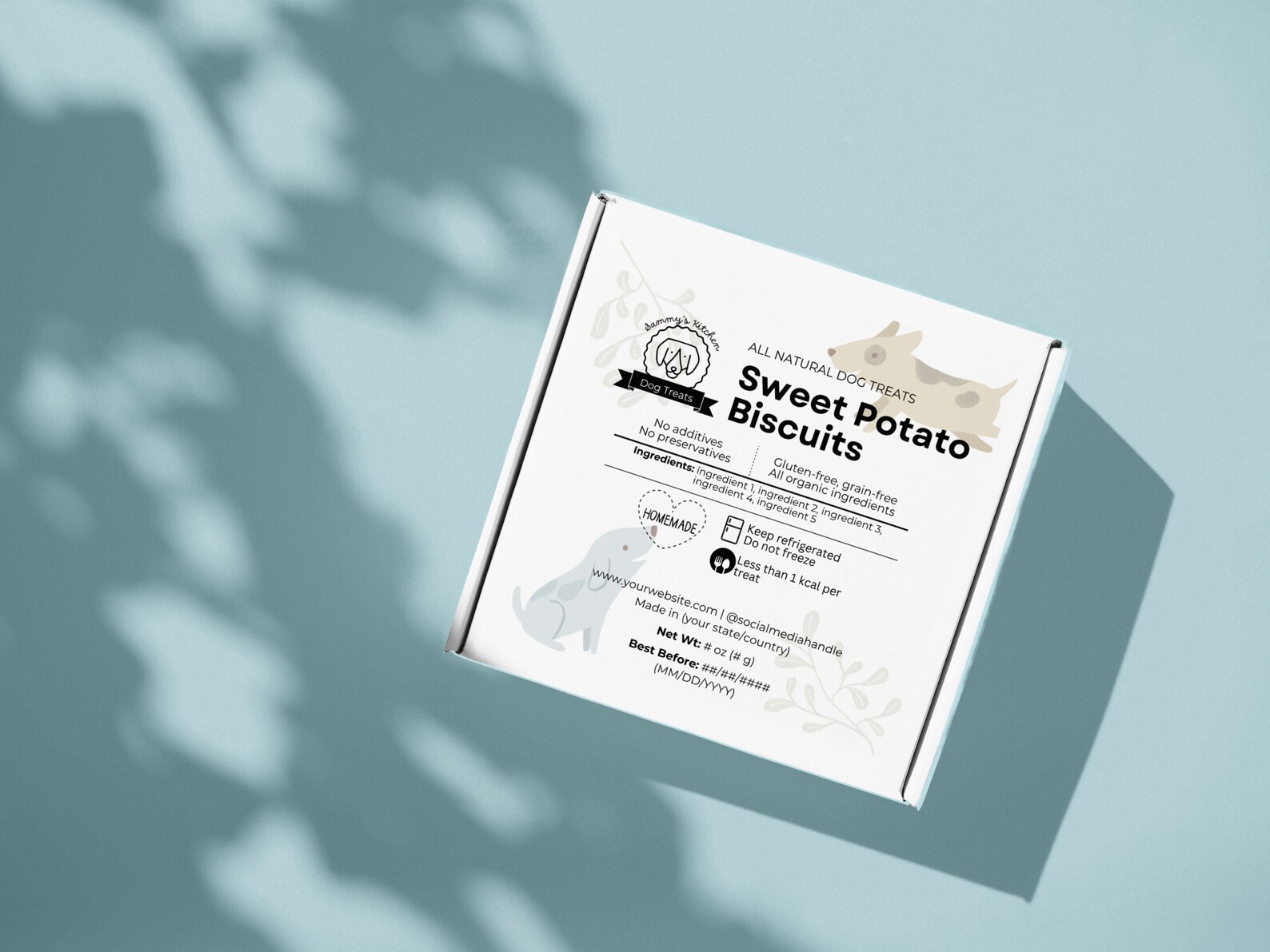 Editable Labels for Dog Treats, Pet Treats, Dog Snack Food Packaging ...