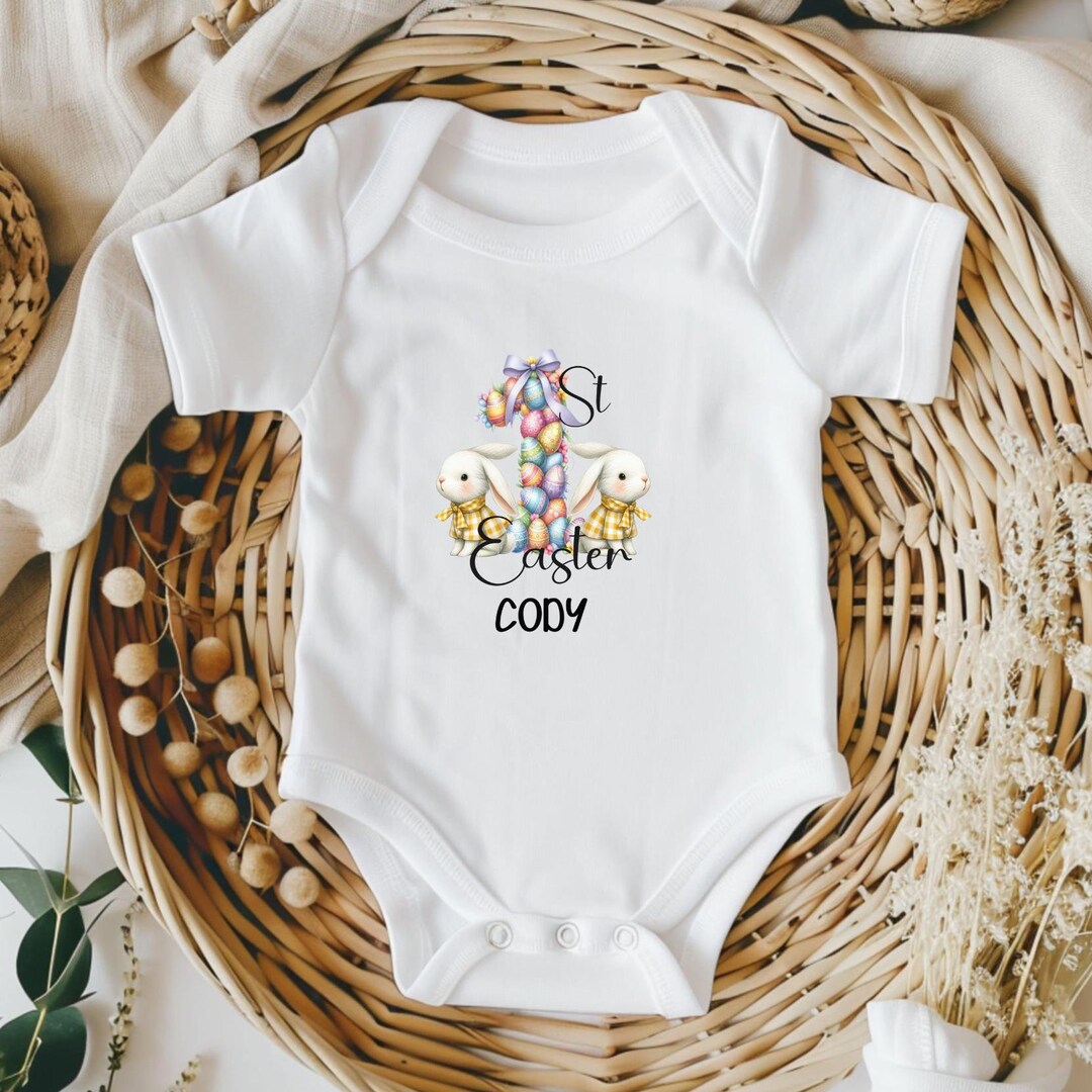 Personalized My First Easter Bodysuit for Infants, Baby Shower Gift ...