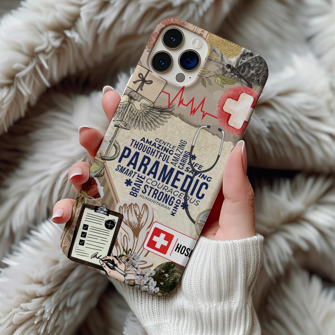 Paramedic Collage Phone Case, EMS Appreciation Gift, Aesthetic ...