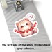 Love You Cute Cat Hearts Cup Kiss-cut Stickers, White & Transparent ...