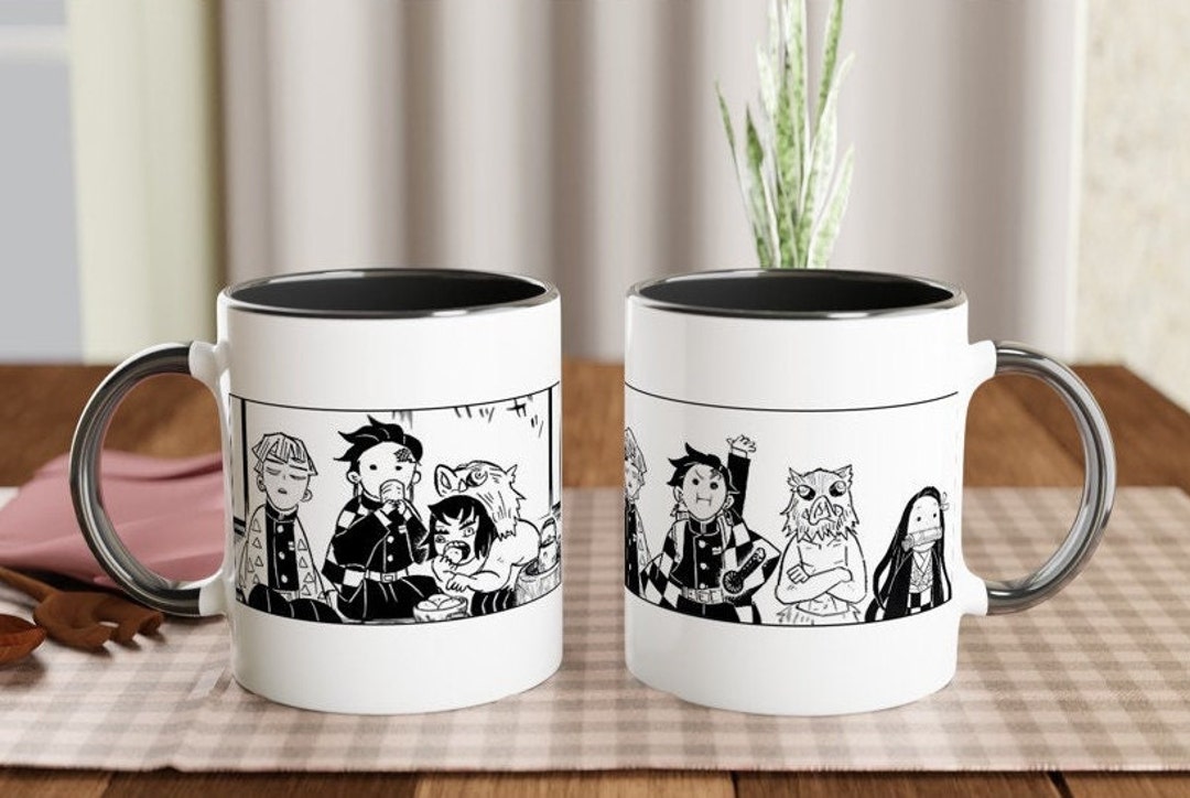 Anime Ceramic Mug | Mug Gift | Cute Funny Mug | Demon Slayer Print ...