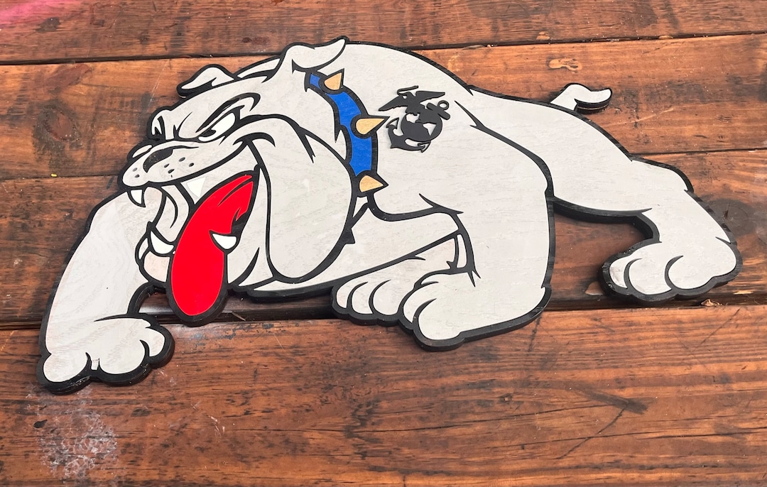 Hand-painted Laser Cut Marine Corps Devil Dog Military Icon Series ...