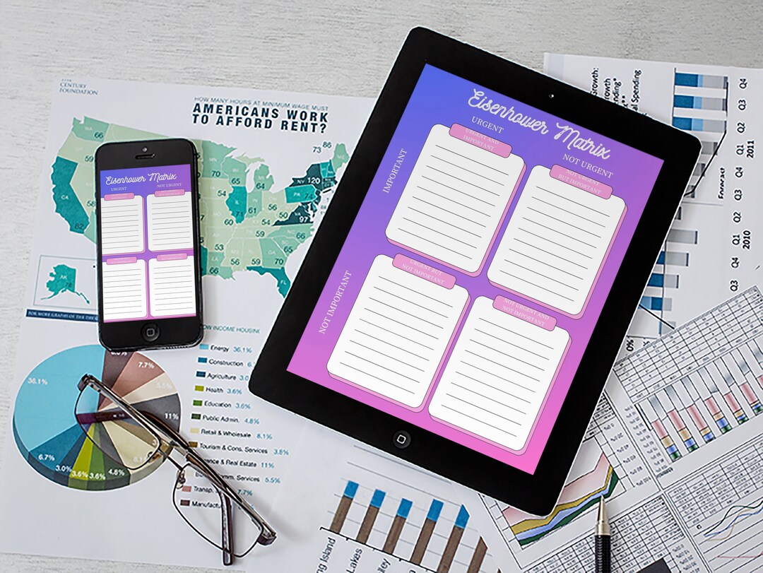 Eisenhower Matrix 1 Page Instant Digital Download Planner Page - Etsy