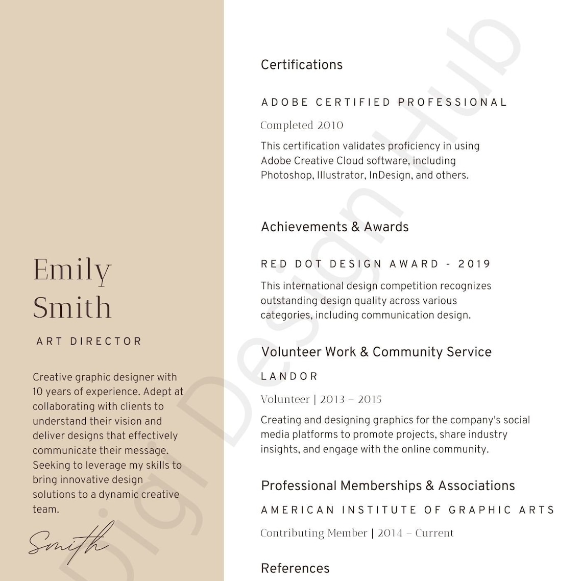 Resume Template for Canva Professional CV Template, Canva Modern Resume ...
