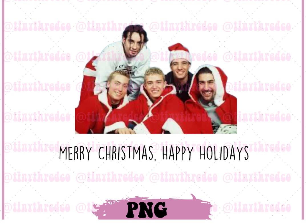 Merry Christmas Happy Holidays NSYNC Png Digital Download - Etsy