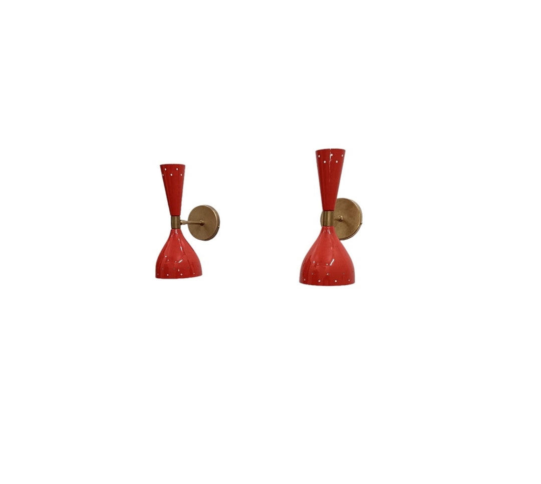 Livid Color Brass Wall Sconce Pair Wall Sconce Italian Diablos Light ...