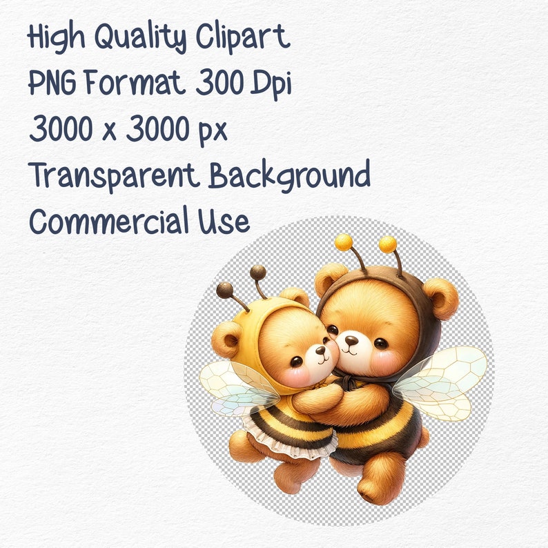 Bear Bee Clipart,bee Bear,honey Bee Clipart,spring Clipart,cute ...