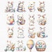 Easter Bear Clipart,easter Day Watercolor Png,cute Bears as Bunny With ...