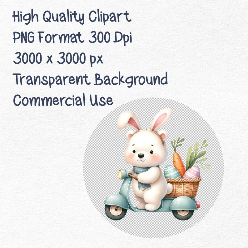Easter Bear Clipart,easter Day Watercolor Png,cute Bears as Bunny With ...