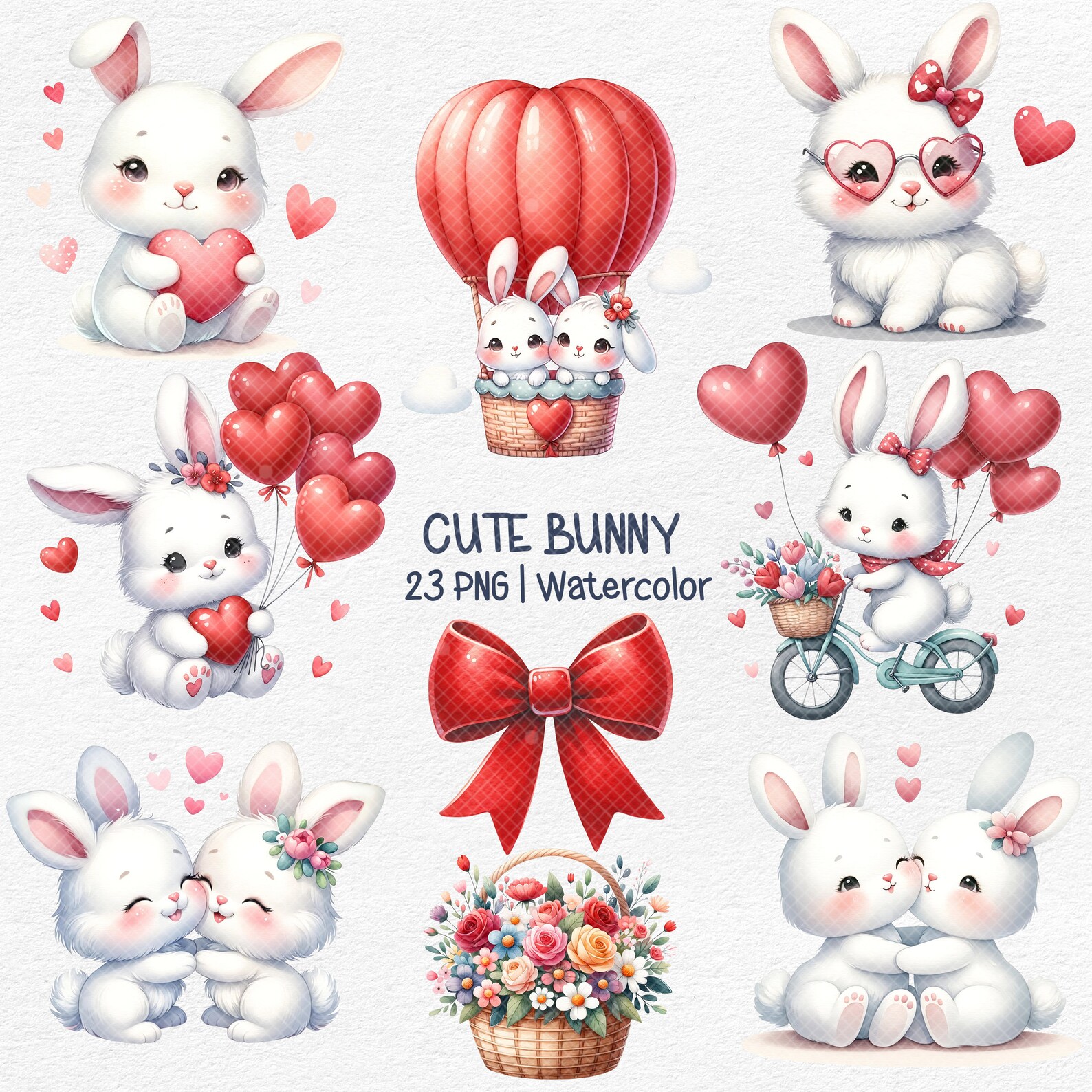 Valentines Bunny Clipart,valentines Clipart, Valentines Png, Bunny ...