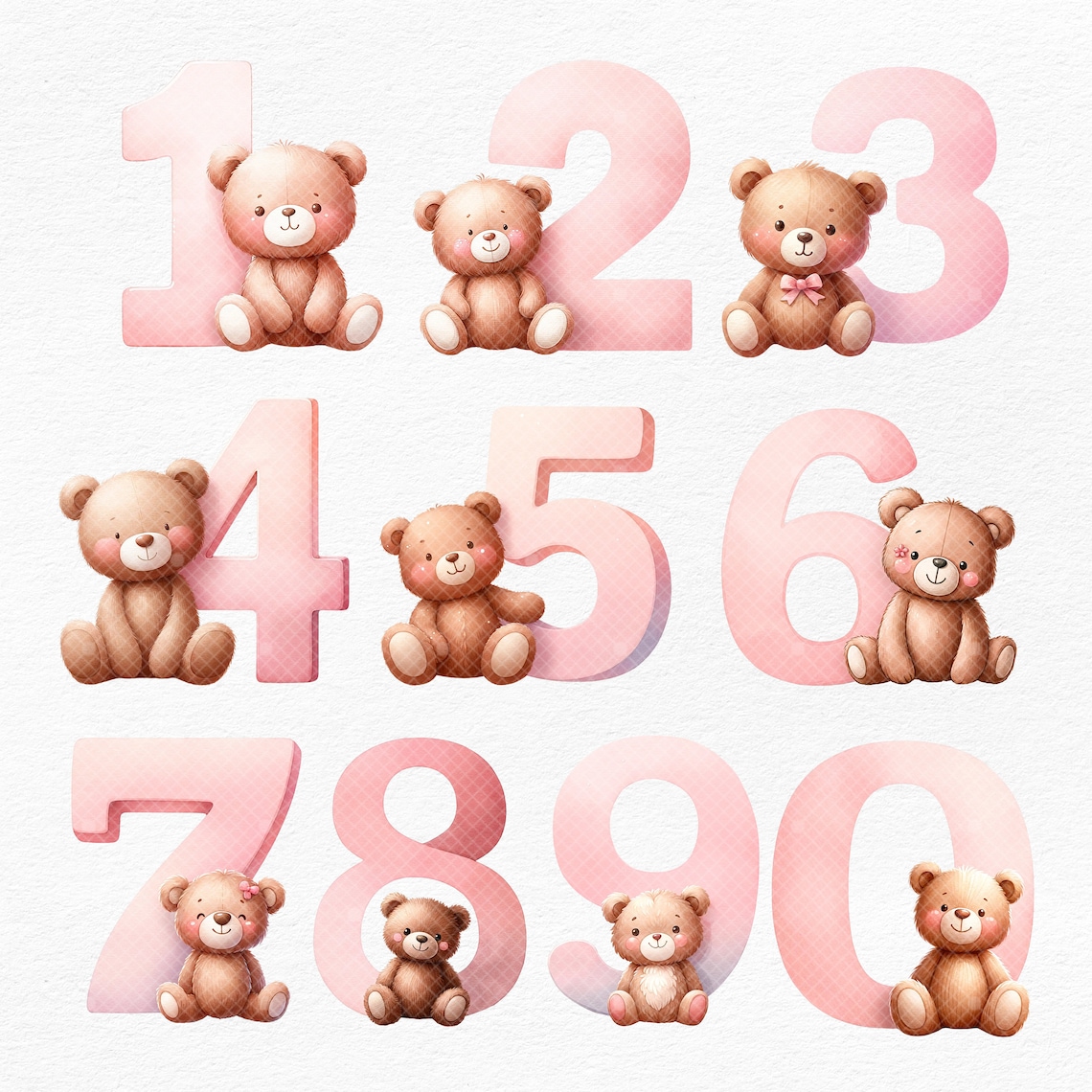 Teddy Bear Alphabet,letters Png, Alphabet Png,nursery Decor, Cute Bear ...