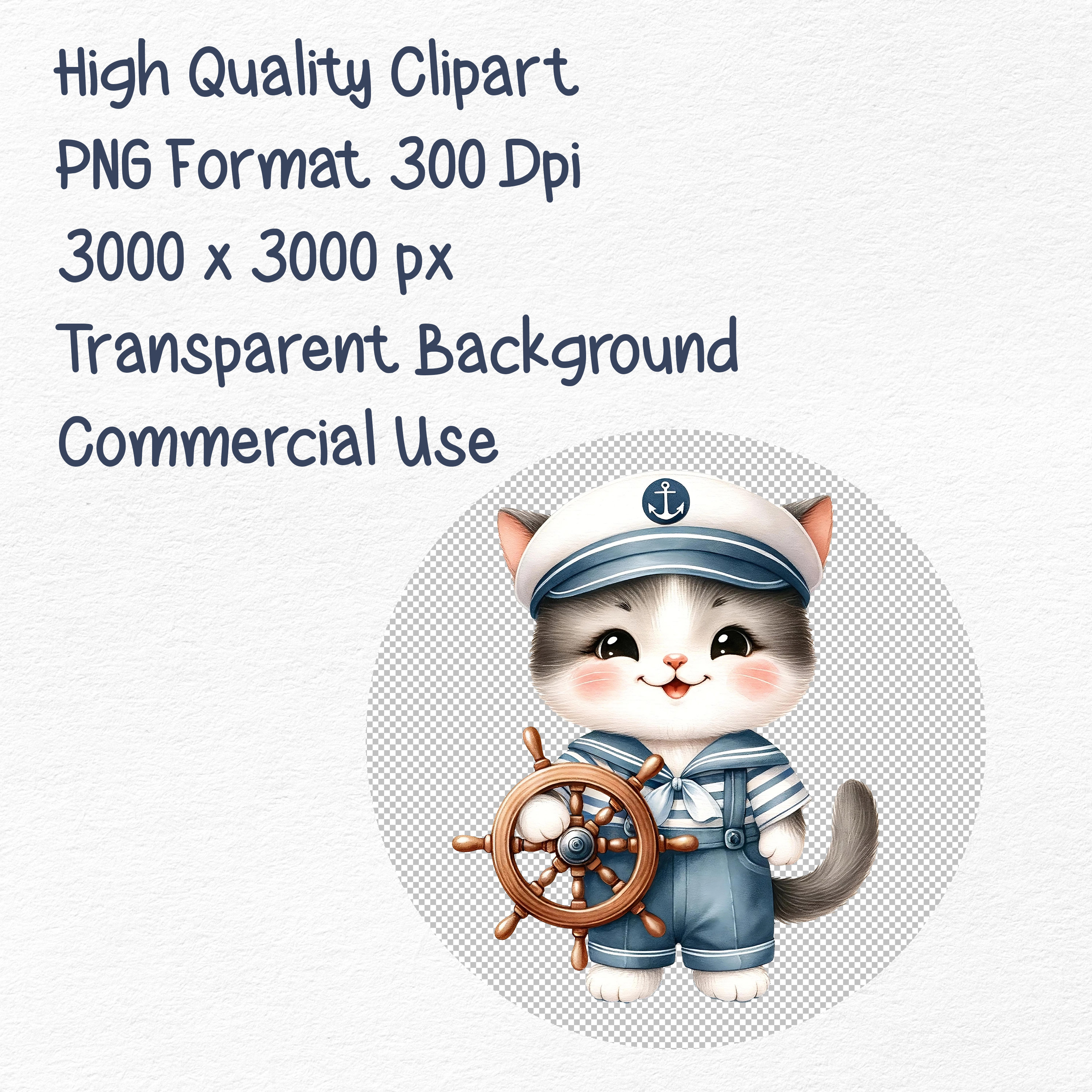 Little Cat Sailor Watercolor Clipart,cat Sailor Watercolor,sailboat ...