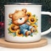 Bear Sunflower Clipart,teddy Bear Sunflower,teddy Bear Clipart, Cute ...