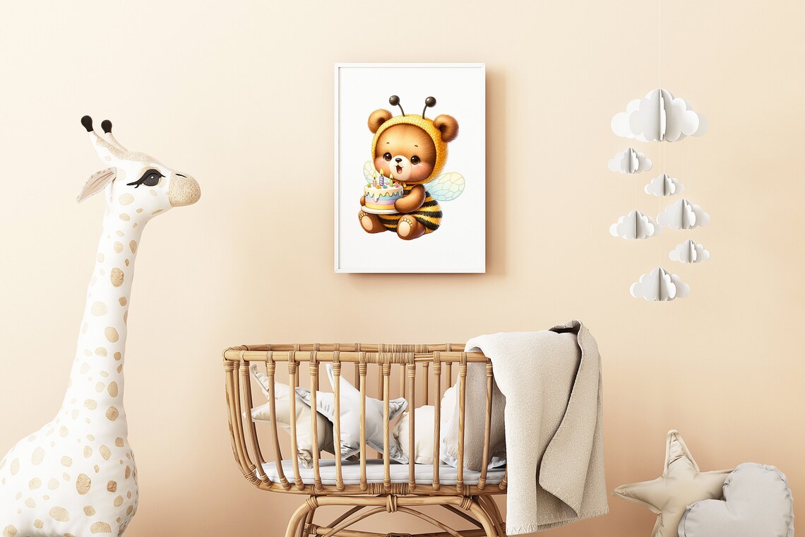 Bear Bee Clipart,bee Bear,honey Bee Clipart,spring Clipart,cute ...