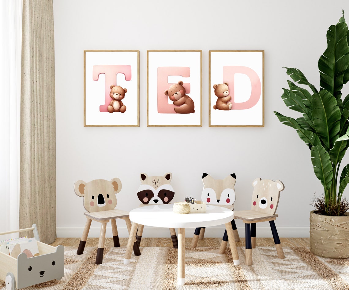 Teddy Bear Alphabet,letters Png, Alphabet Png,nursery Decor, Cute Bear ...