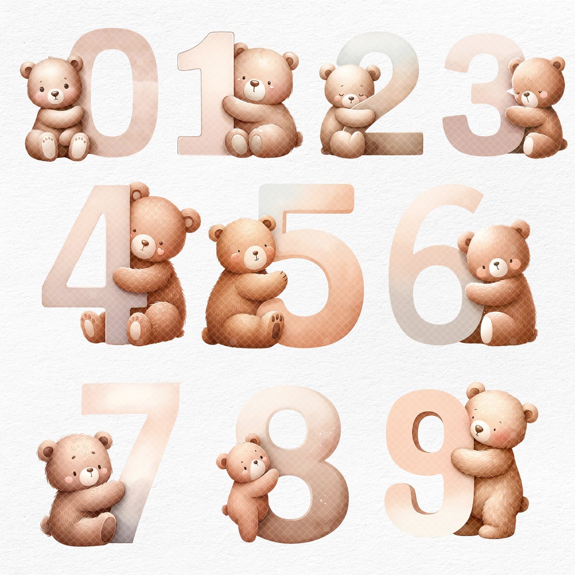 Teddy Bear Alphabet,letters Png, Alphabet Png,nursery Decor, Cute Bear ...