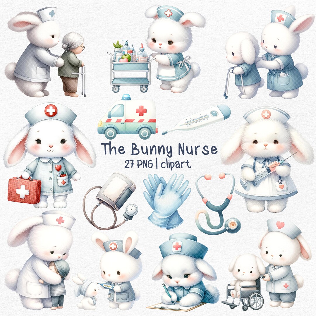 Bunny Nurse Clipart,easter Bunny Nurse,doctor Easter Png, Easter Nurse ...
