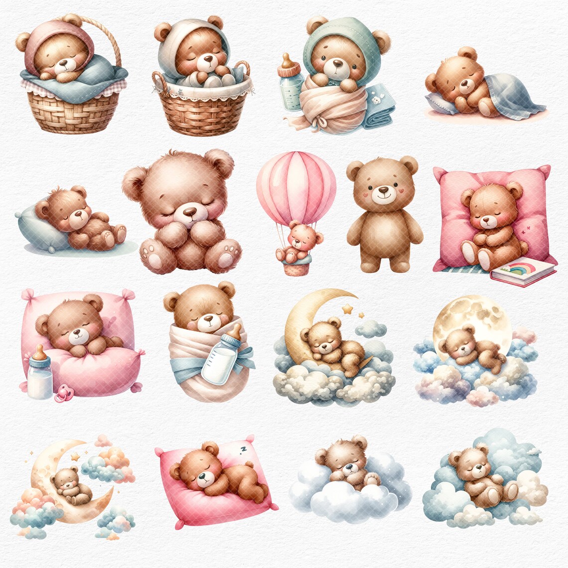Sleepy Teddy Bear,teddy Bear Sleeping,baby Bear Clipart Teddy Baby ...