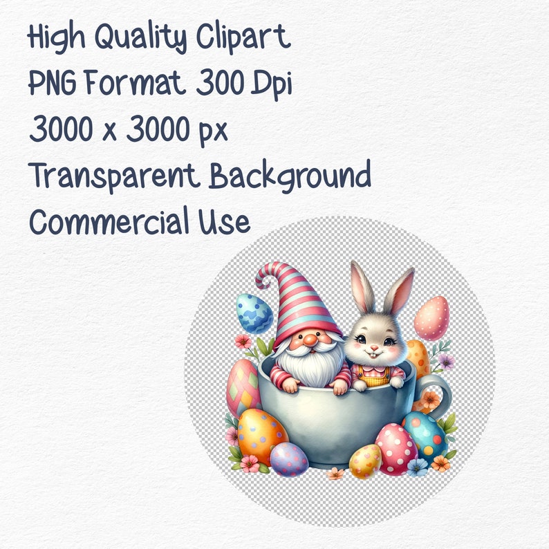 Easter Gnome Clipart Collection,easter Gnome Png,festive Spring Gnomes ...