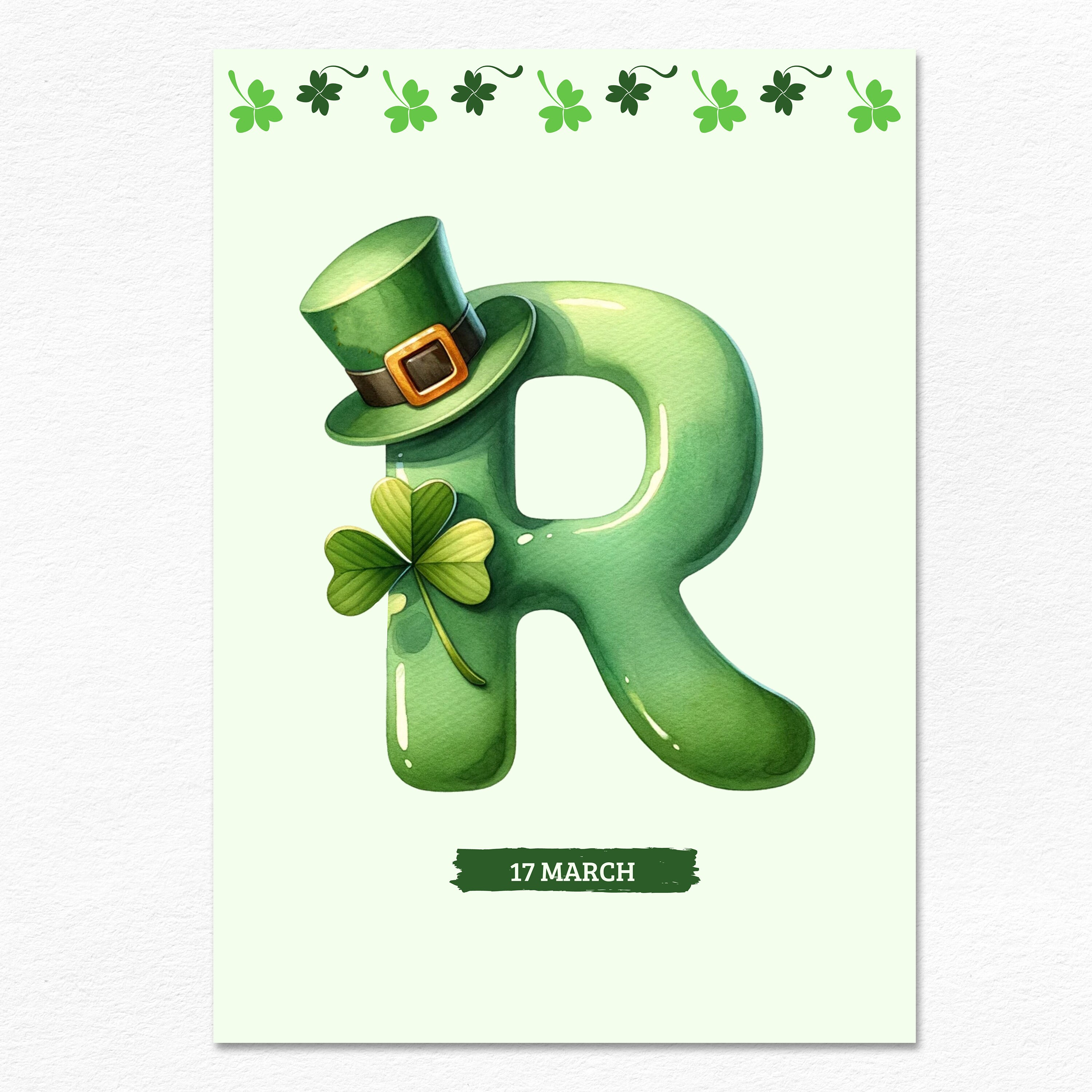 St. Patrick Alphabet Clipart PNG Sublimation, Doodle Alphabet ...
