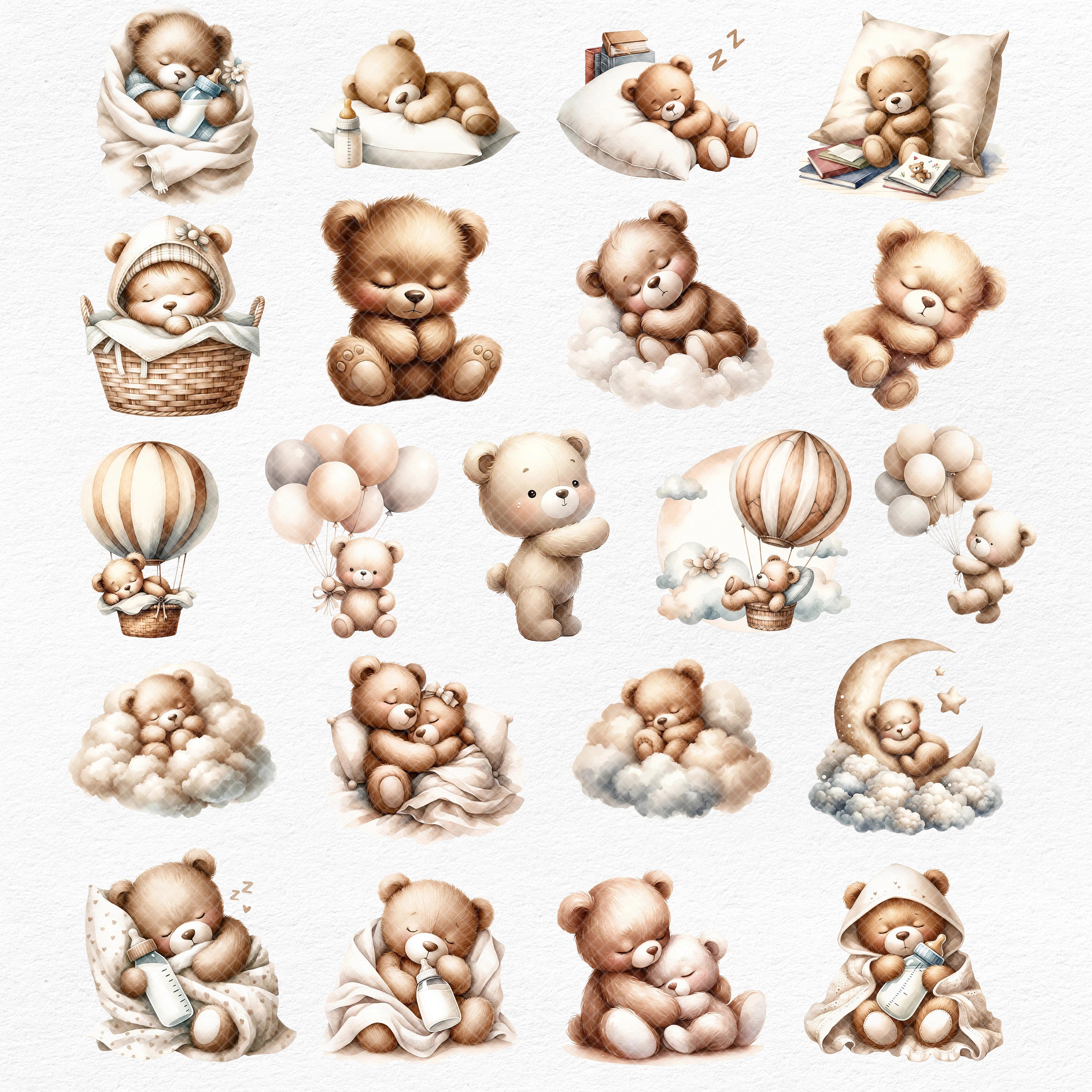 Sleepy Teddy Bear,teddy Bear Sleeping,baby Bear Clipart Teddy Baby ...