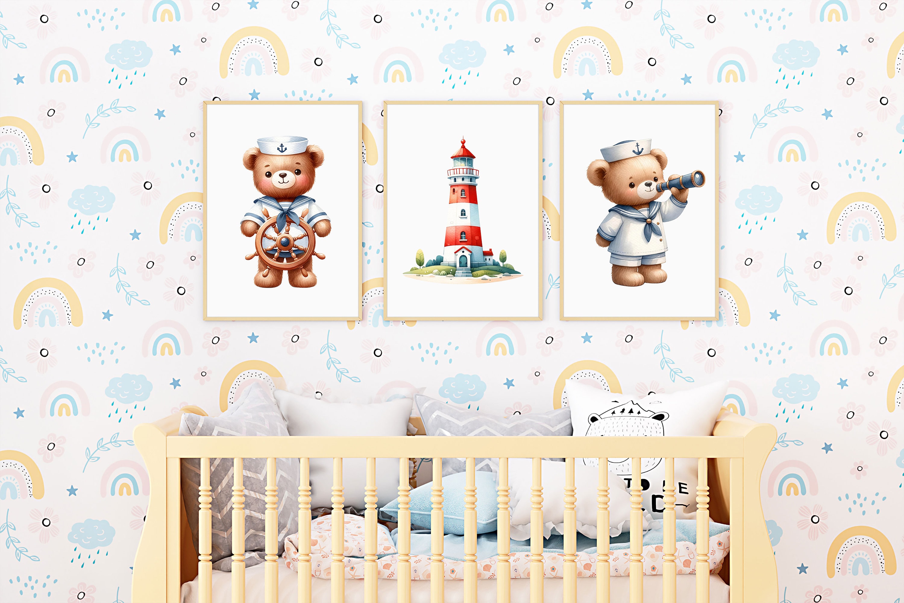 Little Sailor Bear,teddy Bear Watercolor Clipart,teddy Bear Clipart ...