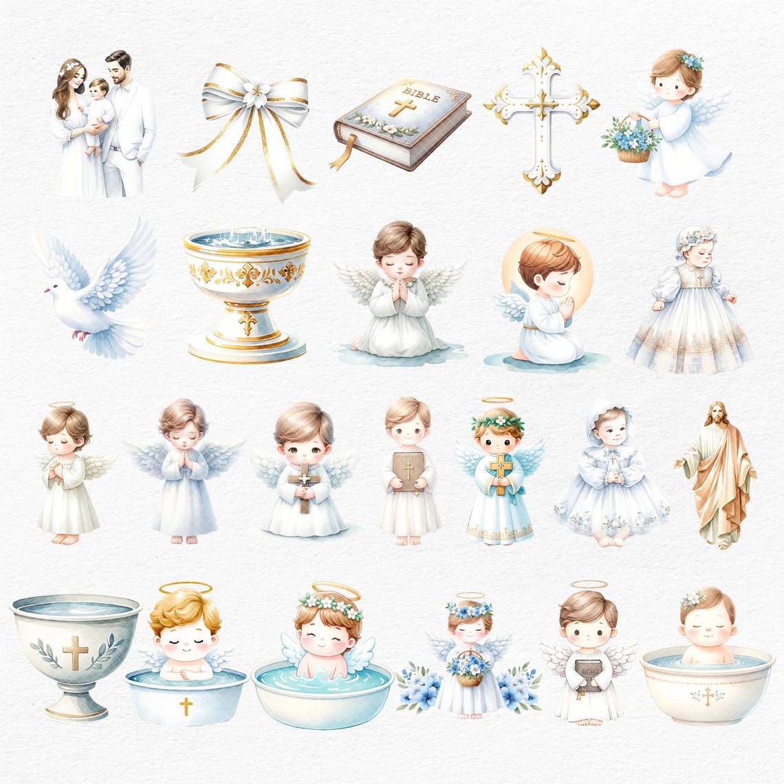 Baptism Clipart Watercolor,christian Baptism,baptism Angel,easter ...
