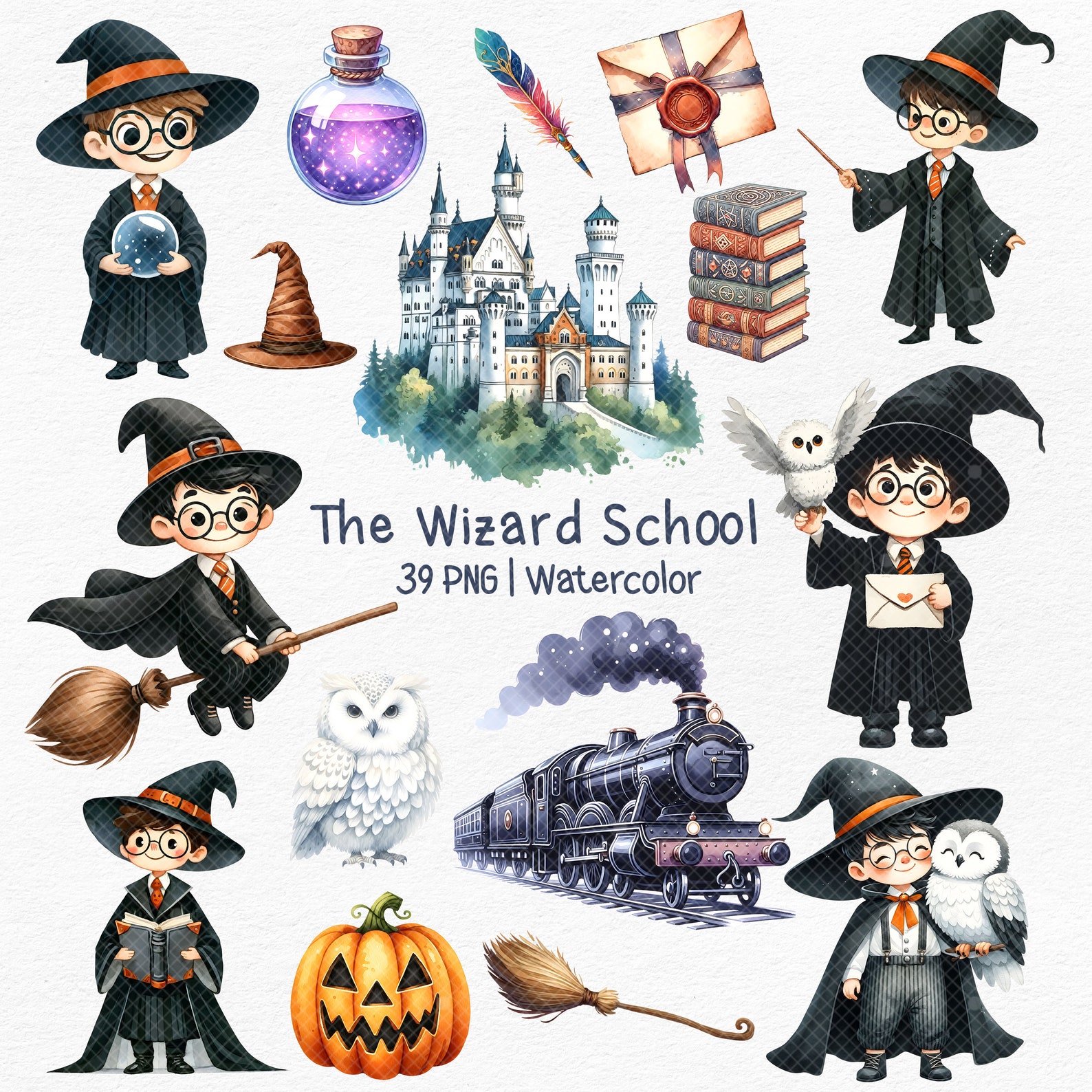 Wizard School Clipart,magic School Clipart ,wizard Png, Halloween ...