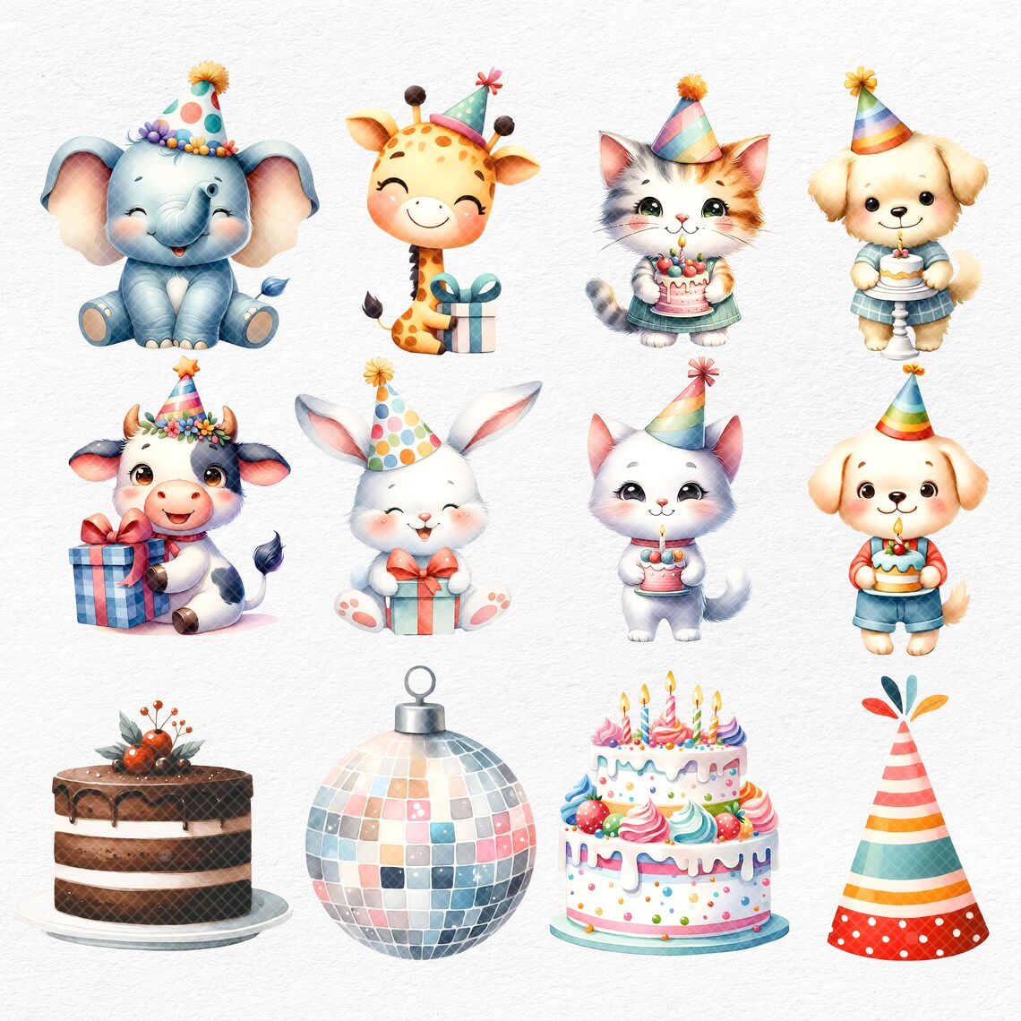 Party Animal Png,animal Wearing Hat Clipart,happy Birthday Party Animal ...