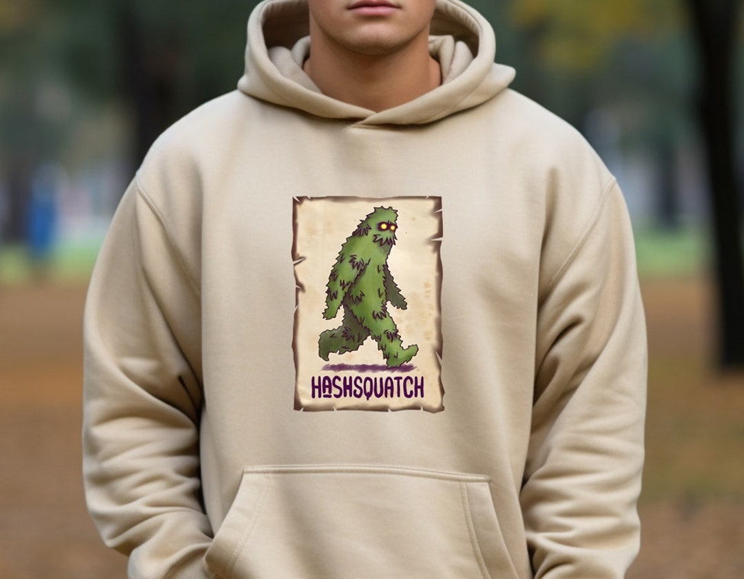 Bigfoot Weed Shirt,, Sasquatch Smoking Pot, 420 Graphic Sweatshirt ...