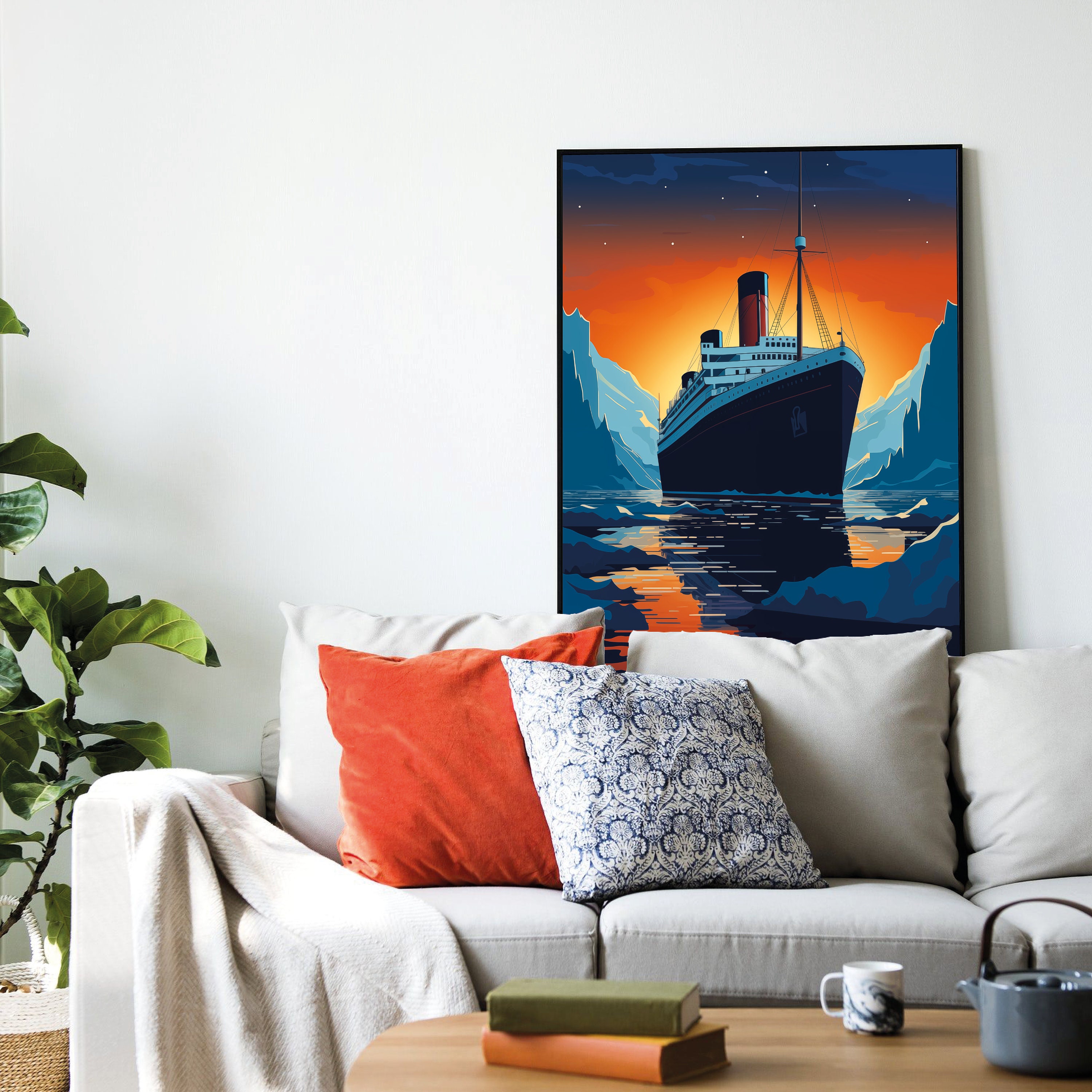 Titanic at Sunset Poster - Etsy