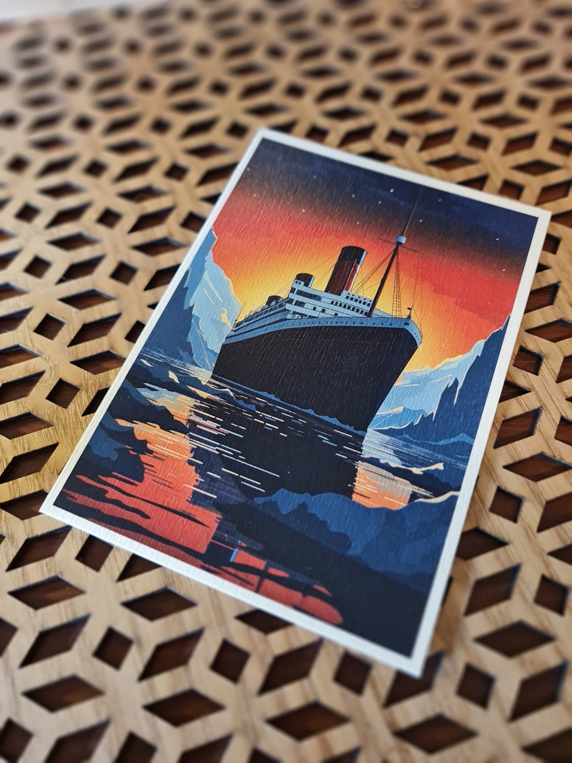 Titanic at Sunset Poster - Etsy