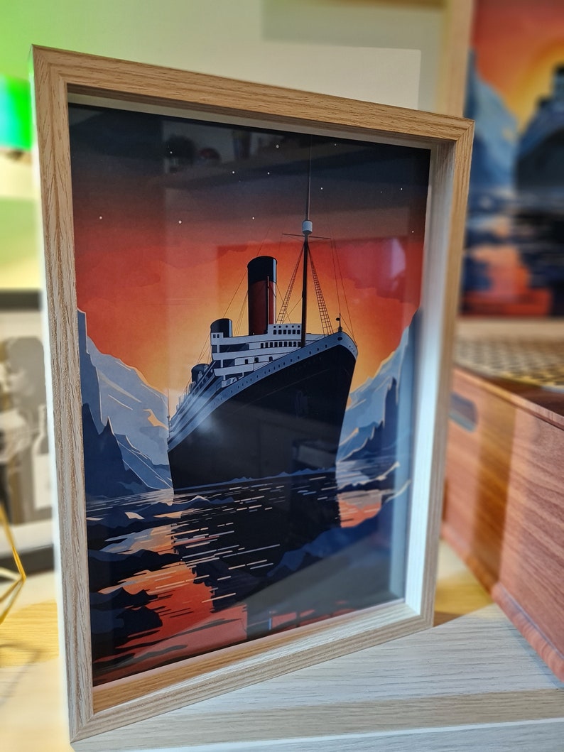 Titanic at Sunset Poster - Etsy