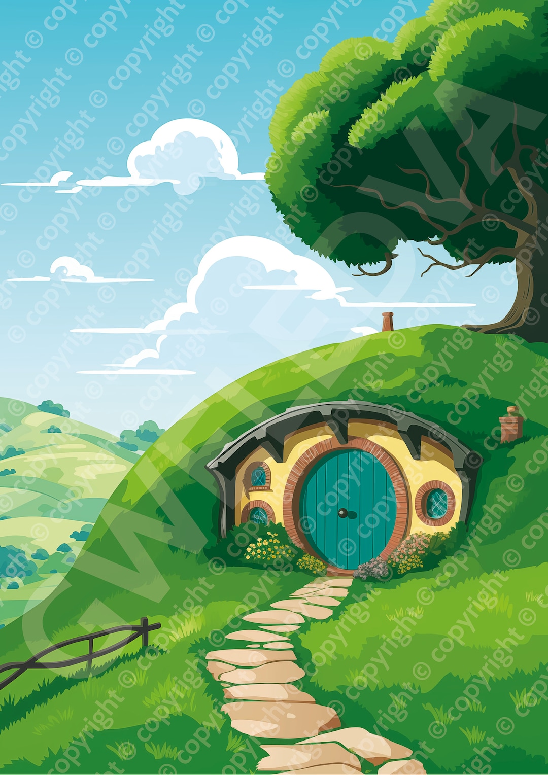 Lord of the Rings Shire Poster - Etsy