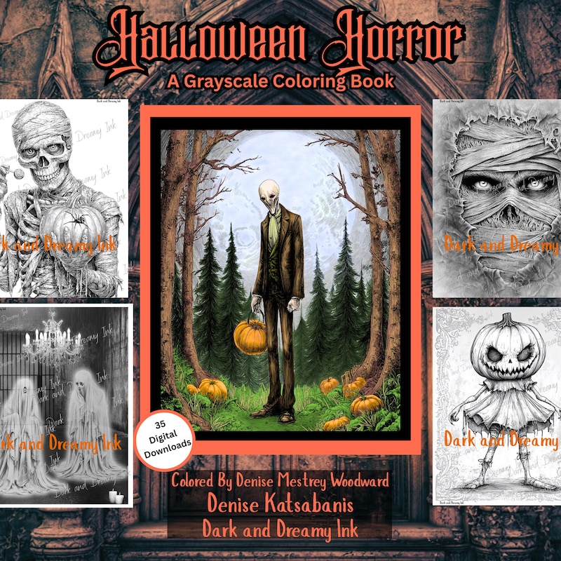Vintage Horror Colouring - Etsy