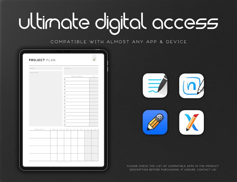 Project Planner Printable, Productivity Template, Task Tracker, Digital ...