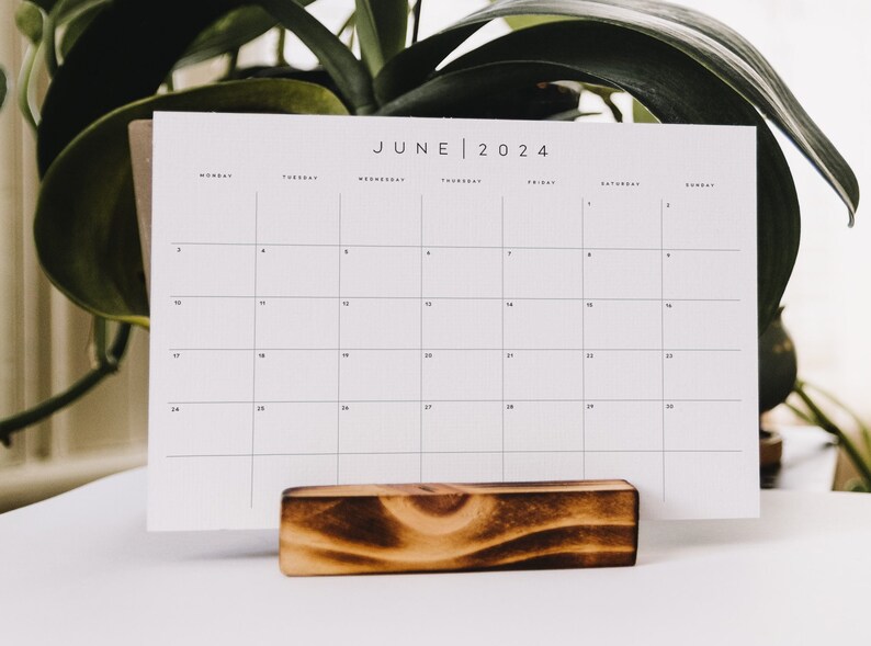 Printable 2024 Monthly Calendar A4 A3 Letter Wall - Etsy