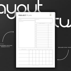 Project Planner Printable, Productivity Template, Task Tracker, Digital ...