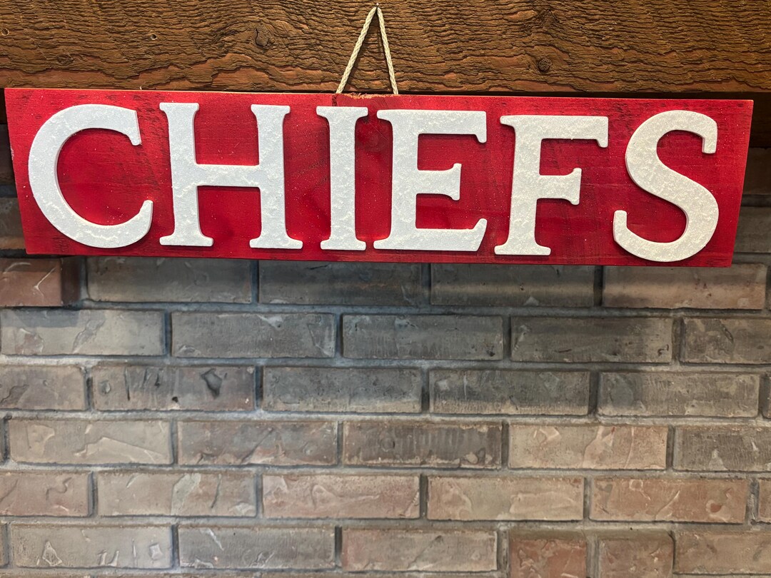 Chiefs Sideways Board - Etsy