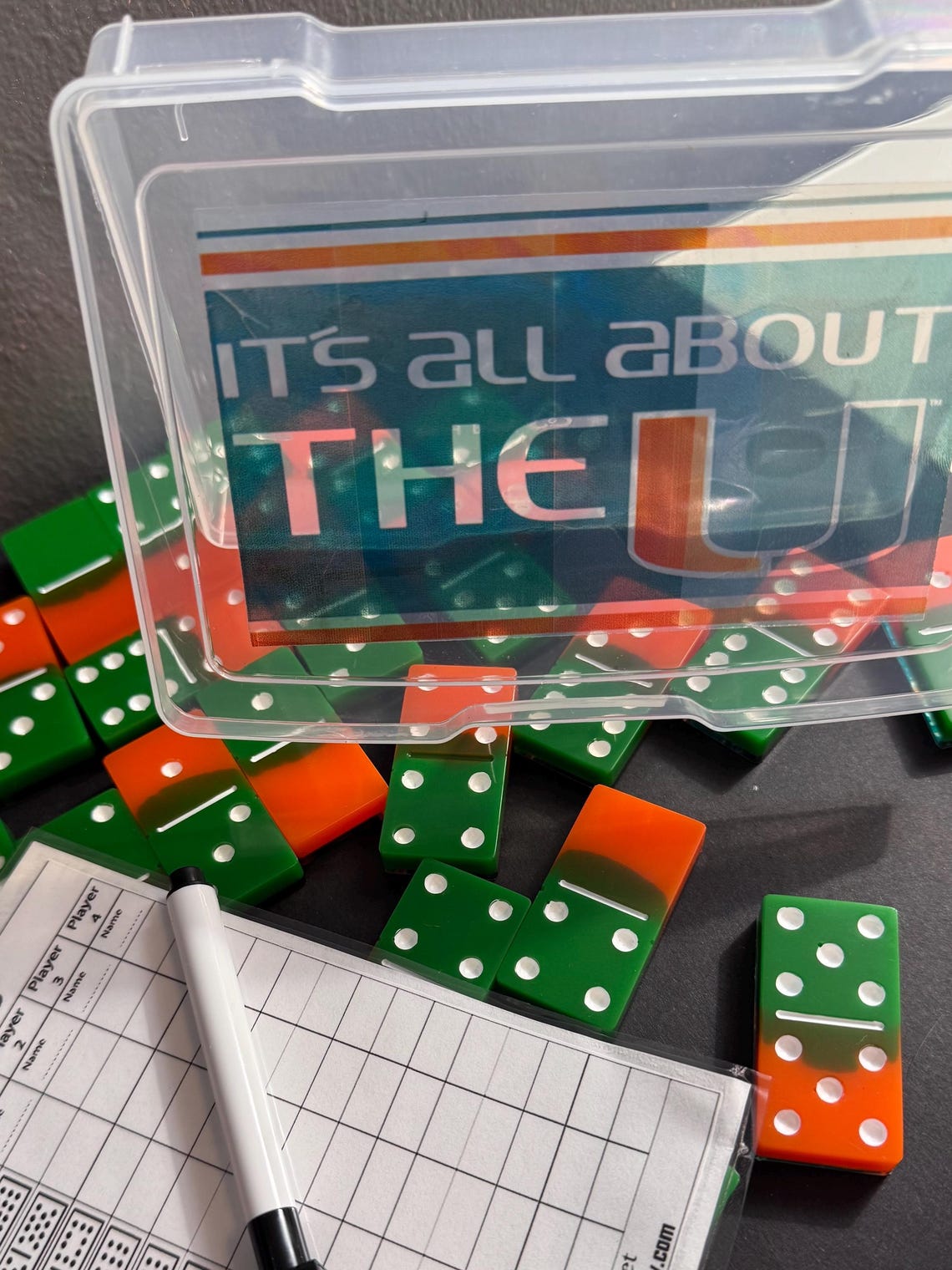 Miami Hurricanes Dominoes , Custom Dominoes, Canes, Dominoes, Football ...
