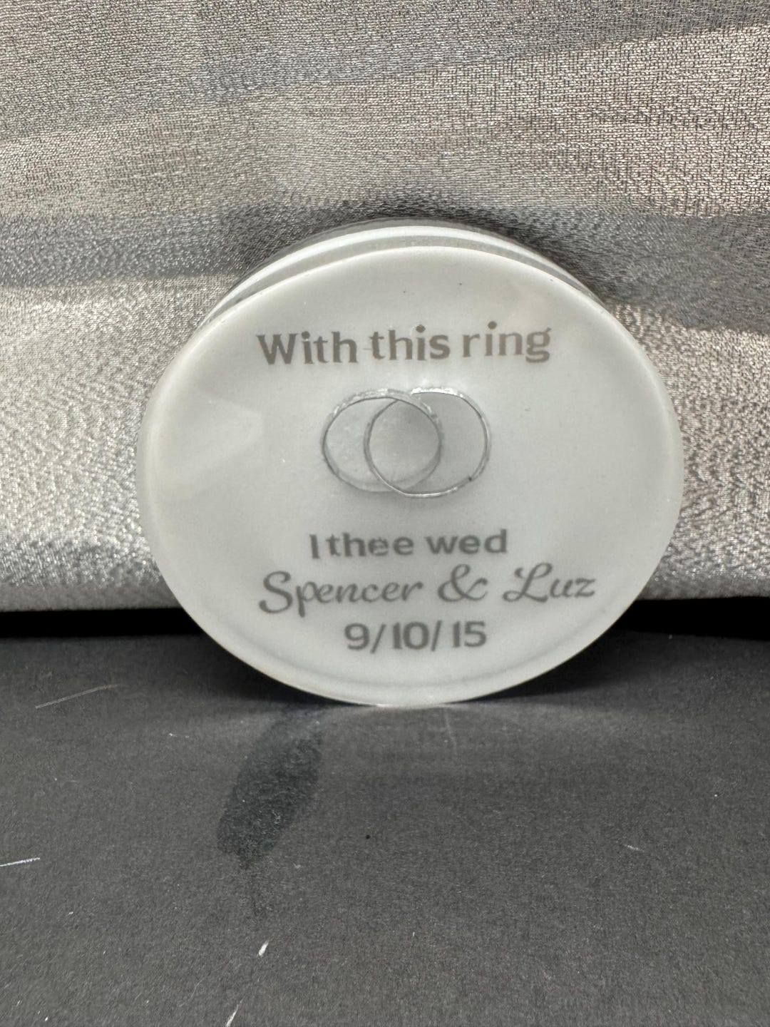 Personalized Round Resin Photo Frame ,coaster or Paper Weight, Custom ...