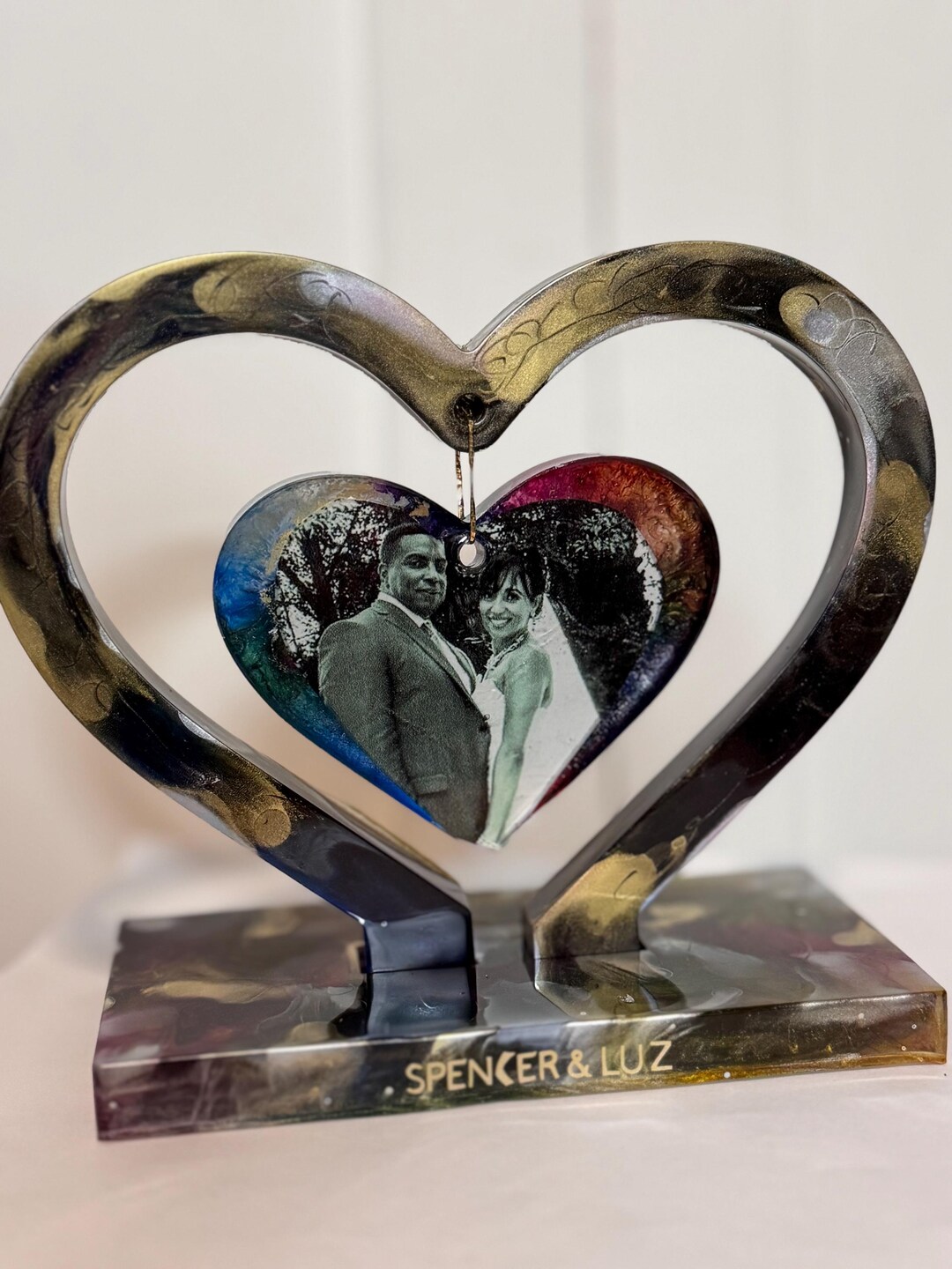 Valentines Day Heart Shape Photo Frame , Wedding Gift, Keepsake ...