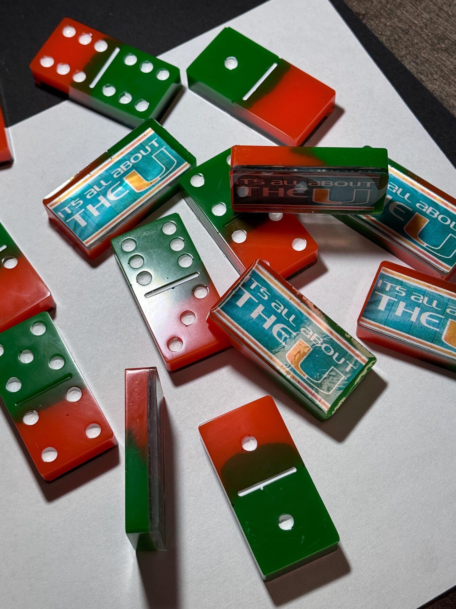 Miami Hurricanes Dominoes , Custom Dominoes, Canes, Dominoes, Football ...