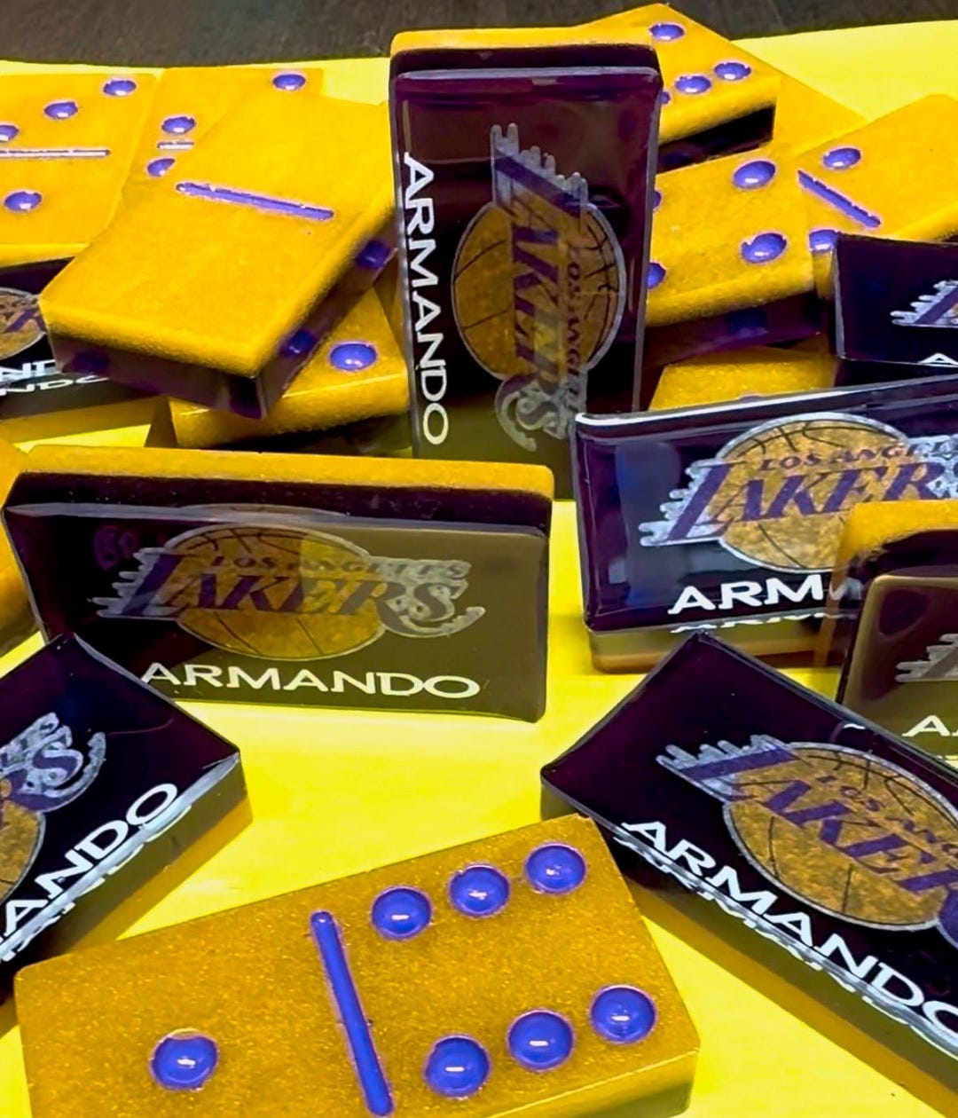 La Lakers Basketball Custom Personalized Dominoes, Customized ...