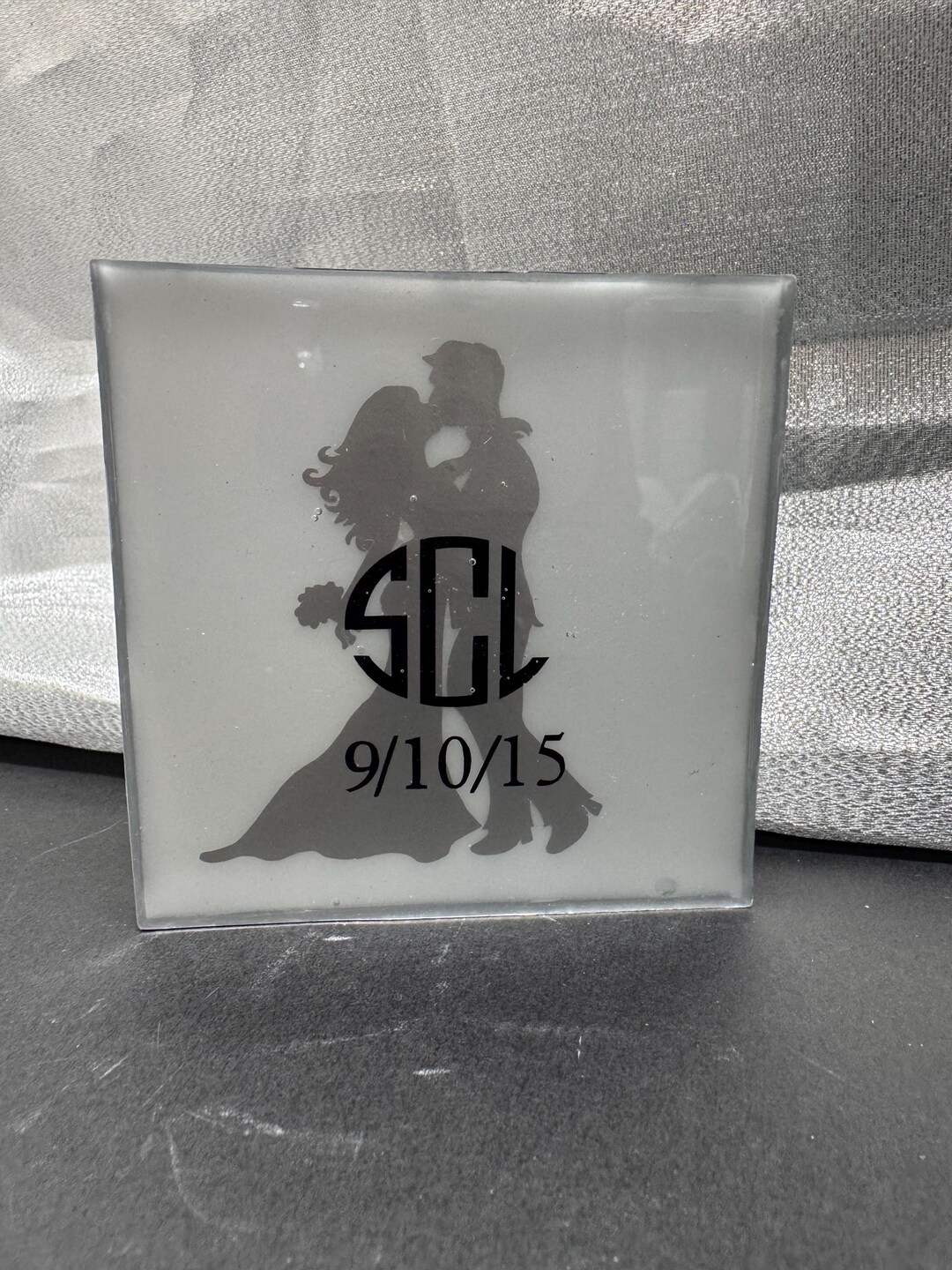 Personalized Square Resin Photo Frame ,coaster or Paper Weight, Custom ...