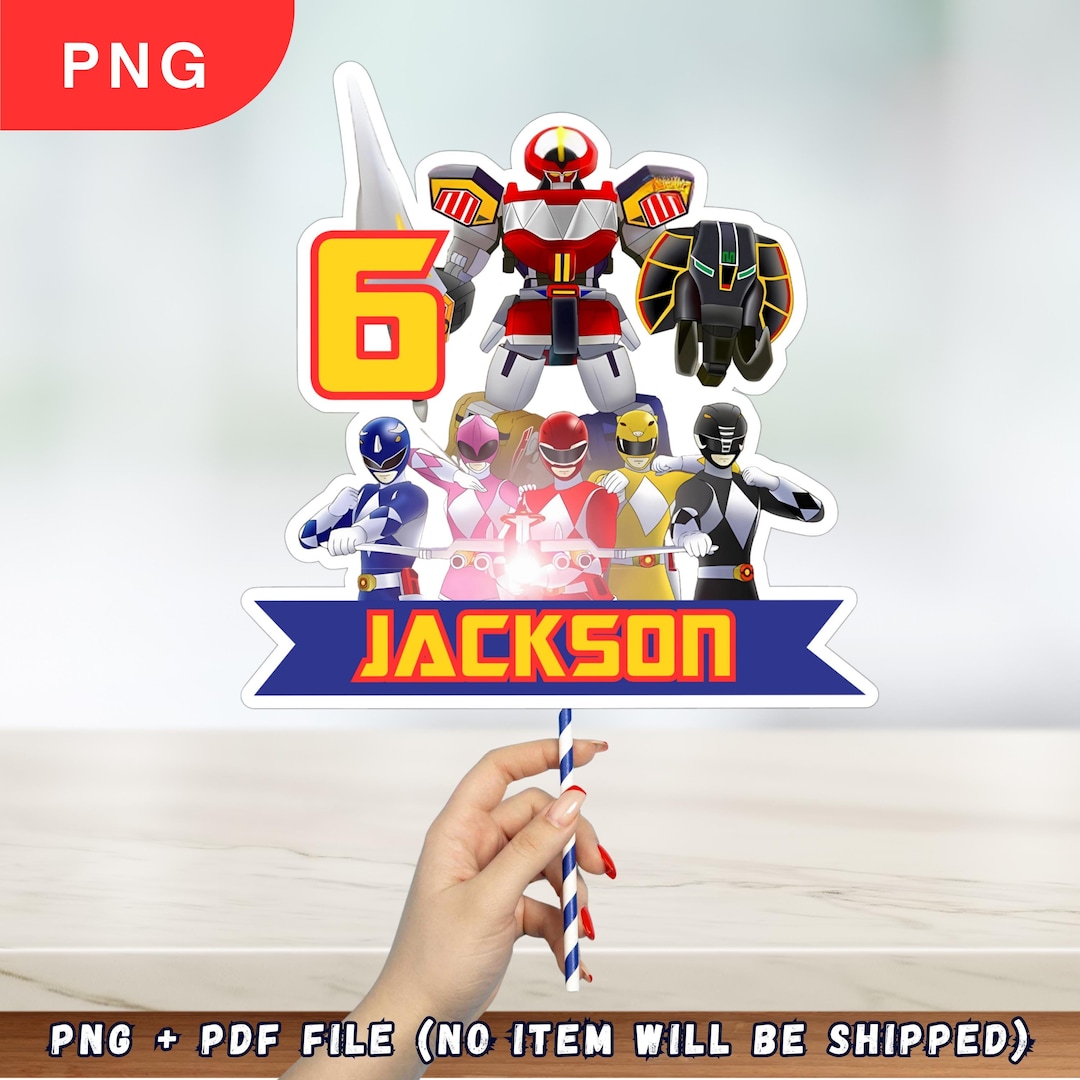 Power Rangers Printable Cake Topper, Rangers Digital Cake Topper ...