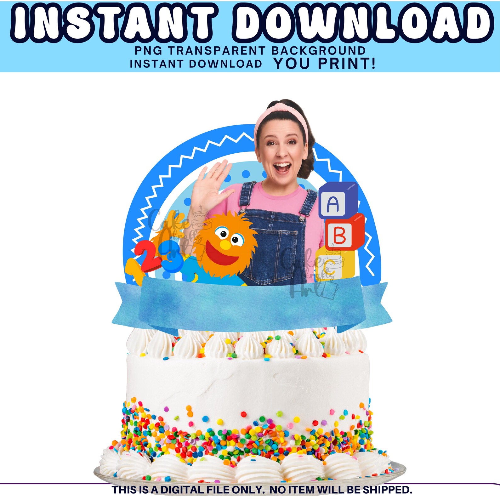 Ms Rachel DIY Digital File Cake Topper Template for Boys, Instant ...