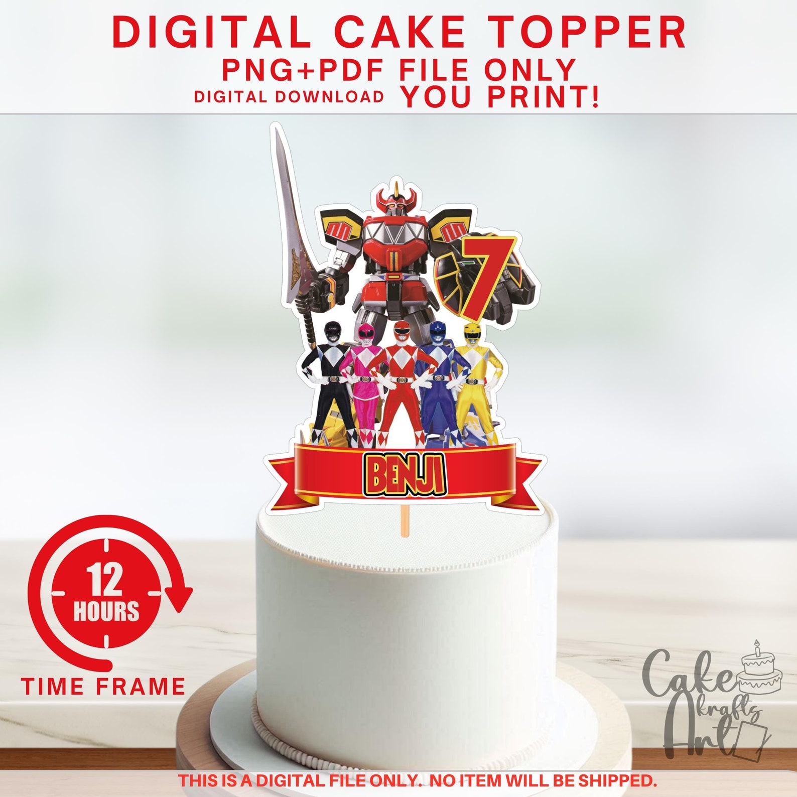 Topper de pastel de Power Ranger, topper de pastel de Rangers, topper ...