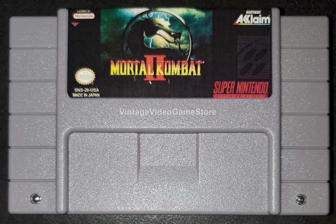 Mortal Kombat 2 SNES Game Cartridge Super Nintendo Tested Working - Etsy